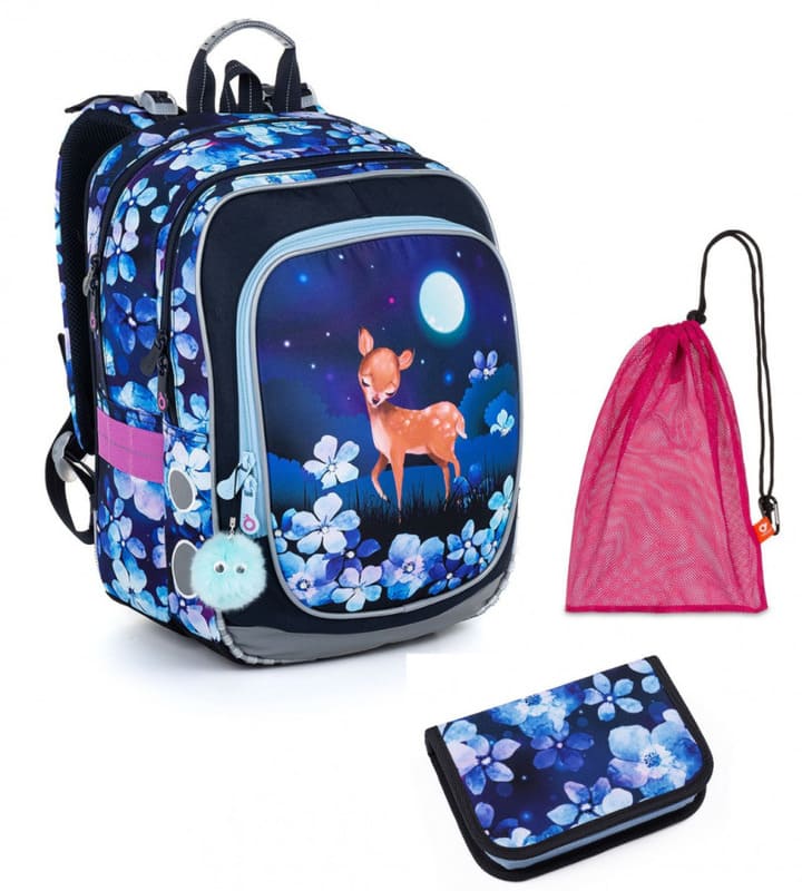 Školní batoh v setu Topgal se srnečkou ENDY 23002 SET MEDIUM